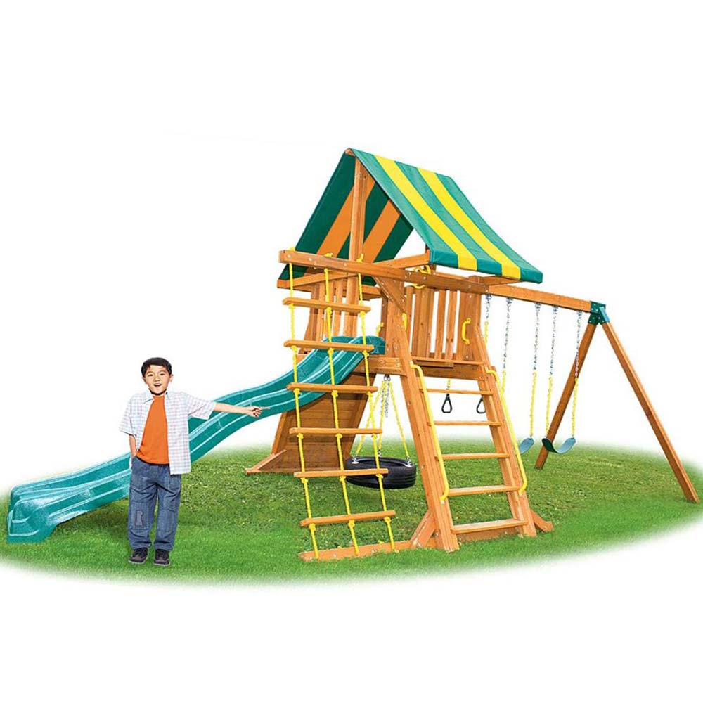 Eastern Jungle Gym - Supremescape Swing Set With Slide & Tent | Jomla.ae