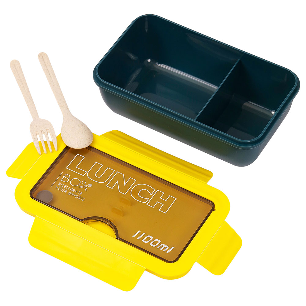 Order Eazy Kids - 2 Compartment Lunch Box w/ Utensils 1100ml - Yellow ...