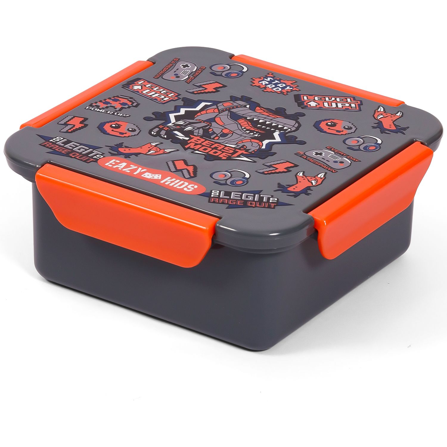 Eazy Kids - Lunch Box, Dinosaur, 650ml - Grey | Jomla.ae