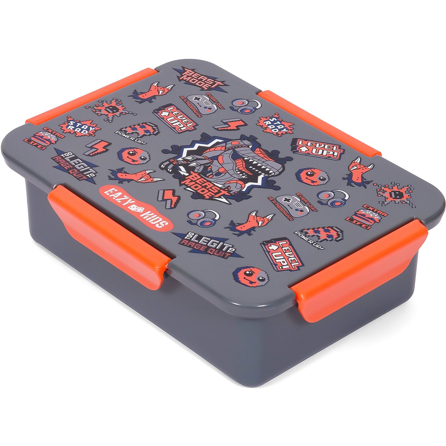 Eazy Kids - Lunch Box, Dinosaur, 850ml - Grey | Jomla.ae