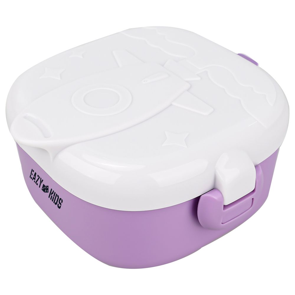 Eazy Kids - Rocket Lunch Box Meal Set 600ml - Purple | Jomla.ae