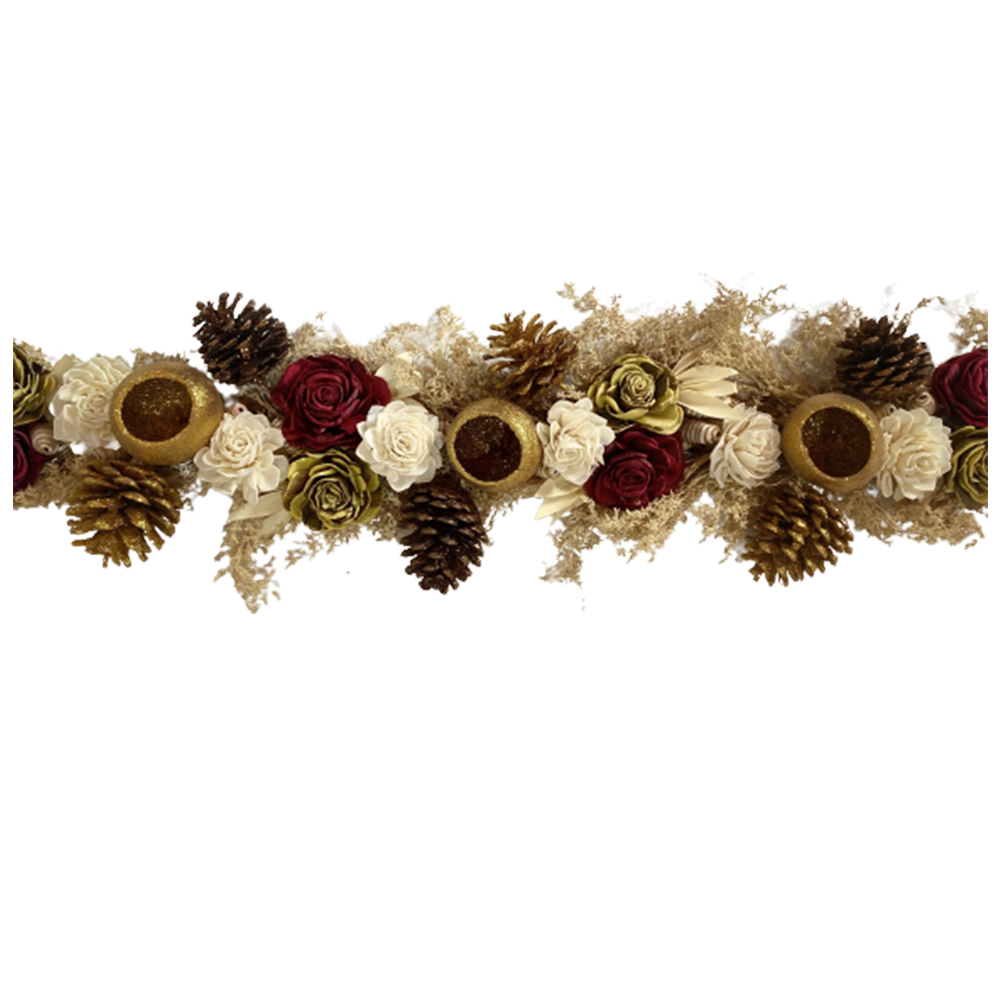 Order Eco Flowers - Christmas Garland Runner natural color Now! | Jomla.ae