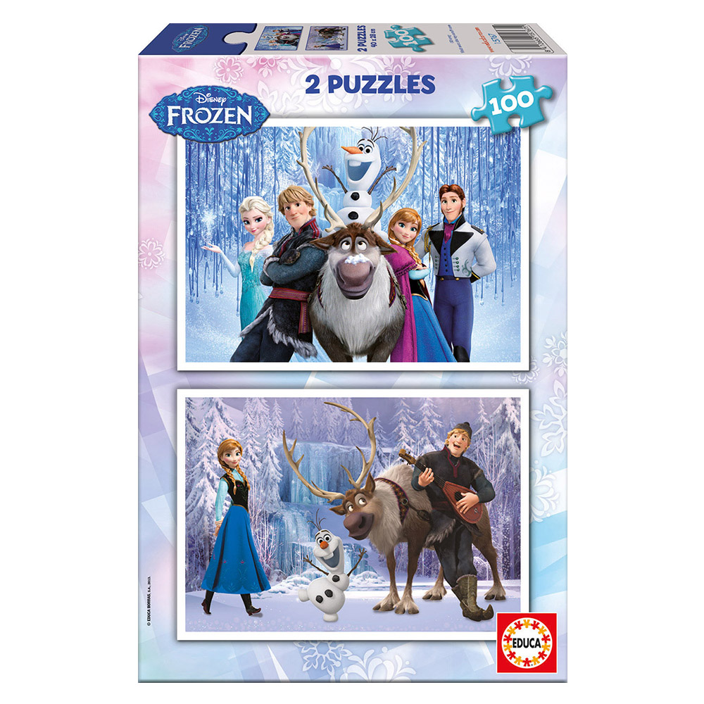 Order Educa - Frozen Puzzle 2x100pcs Now! | Jomla.ae