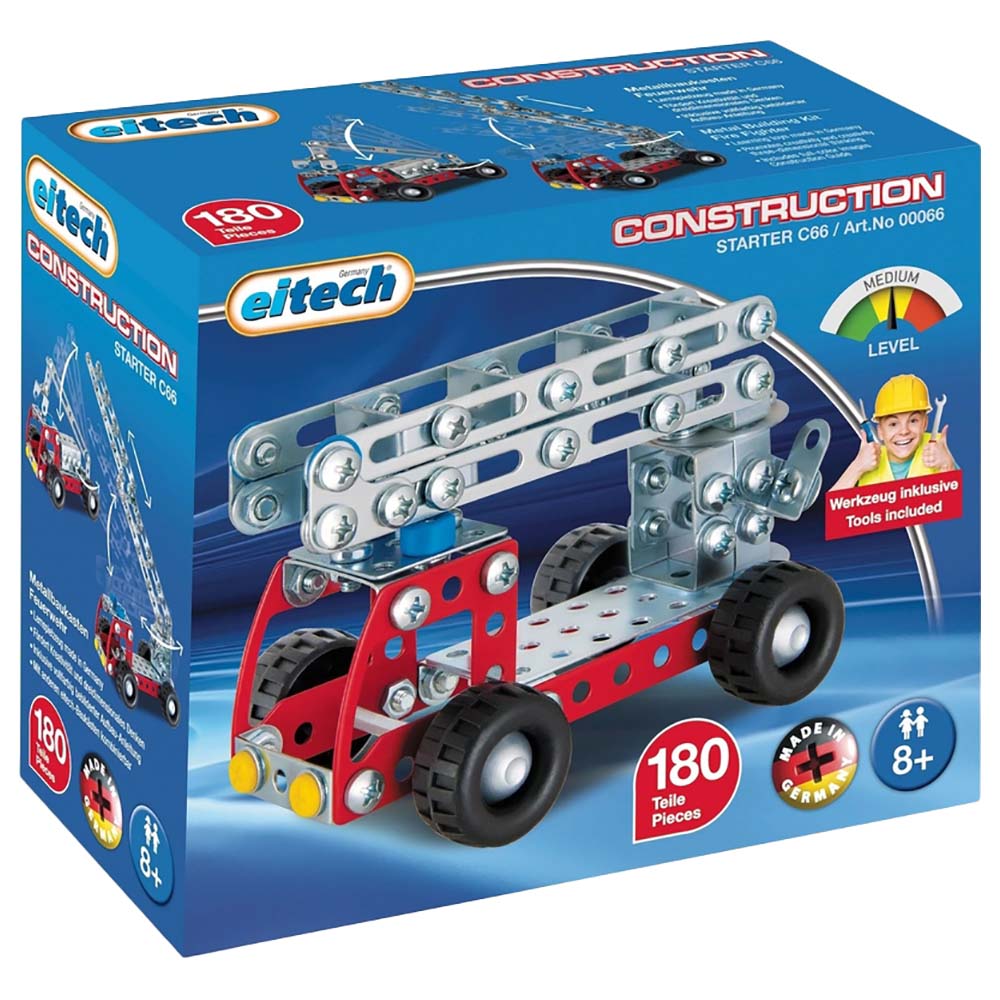 Eitech - Firetruck Junior Construction Metal Building Kit 180pcs | Jomla.ae