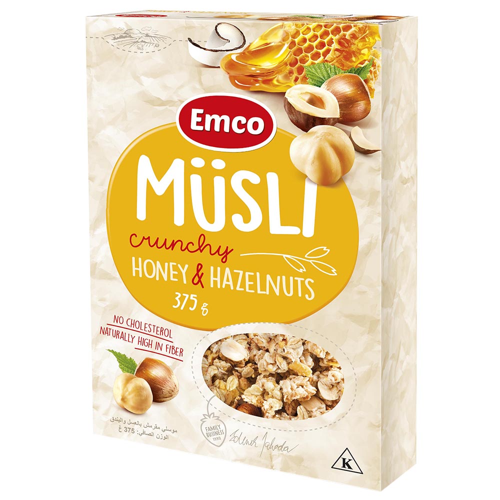 Emco - Crunchy Musli With Honey And Nuts 375g | Jomla.ae