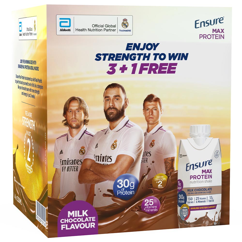 Ensure Max - Protein Shake 330ml - Chocolate - Pack of 4 | Jomla.ae