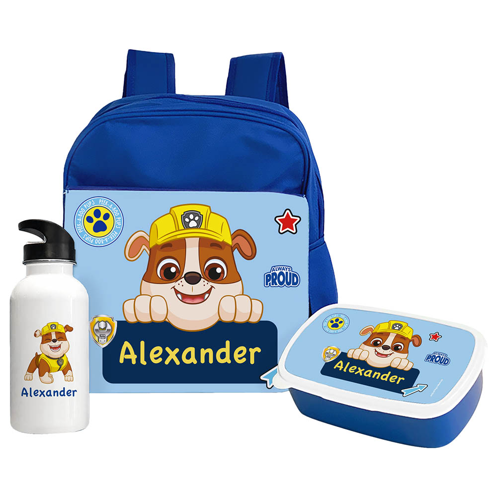 Order Essmak - Paw Patrol Rubble Backpack 3pc-Set Now! | Jomla.ae