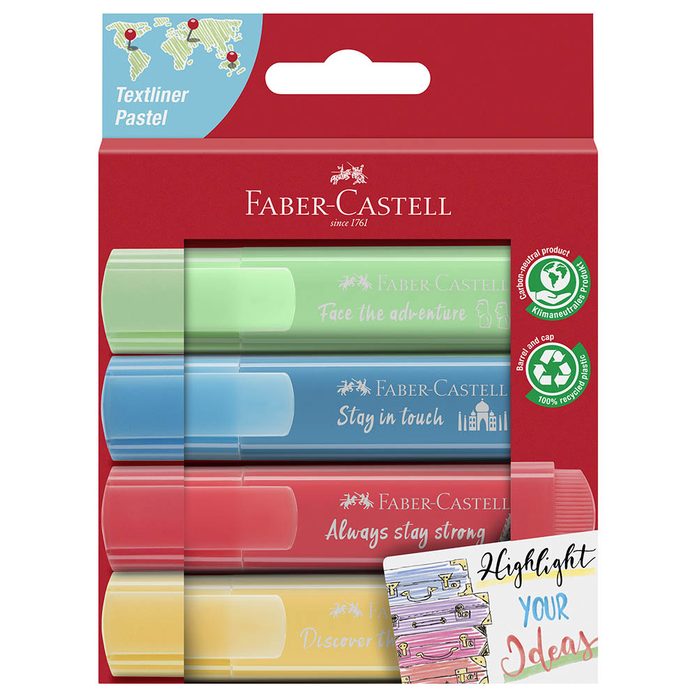 Order Faber-Castell - Highlighter Pastel Colour - 4pcs Now! | Jomla.ae