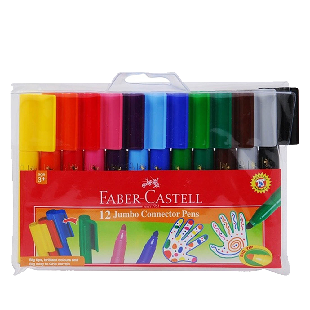 Order Faber-Castell - Jumbo Connector Pen 12pcs Now! | Jomla.ae