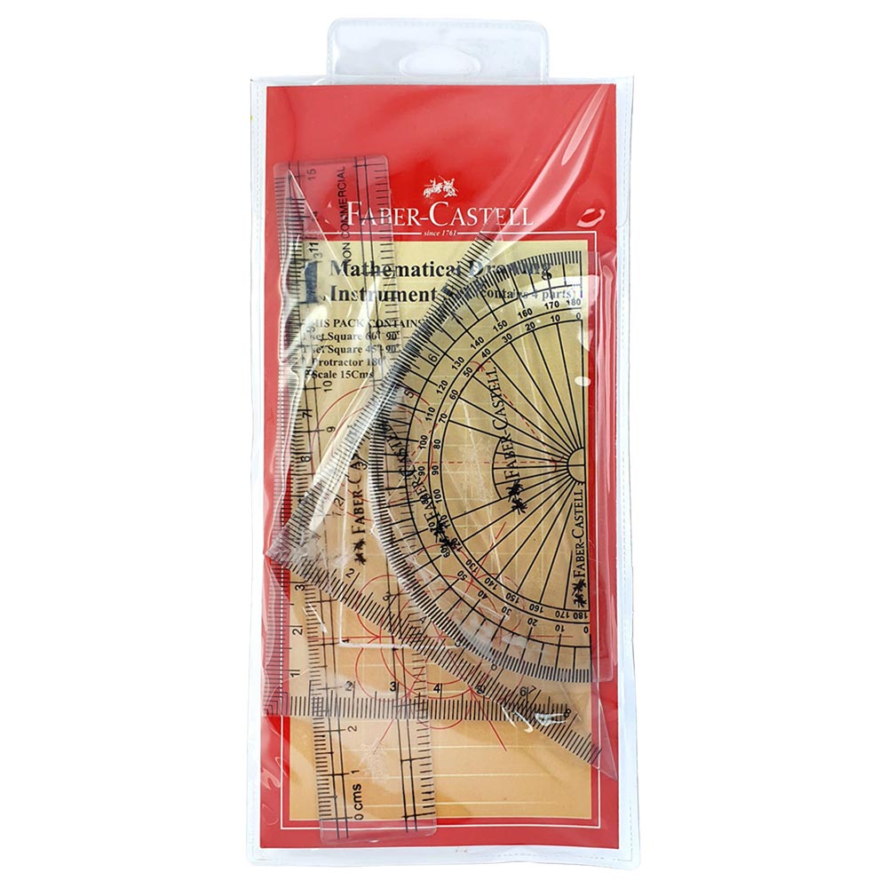 Order Faber Castell - Mathematical Instrument Set - 4pcs Now! | Jomla.ae