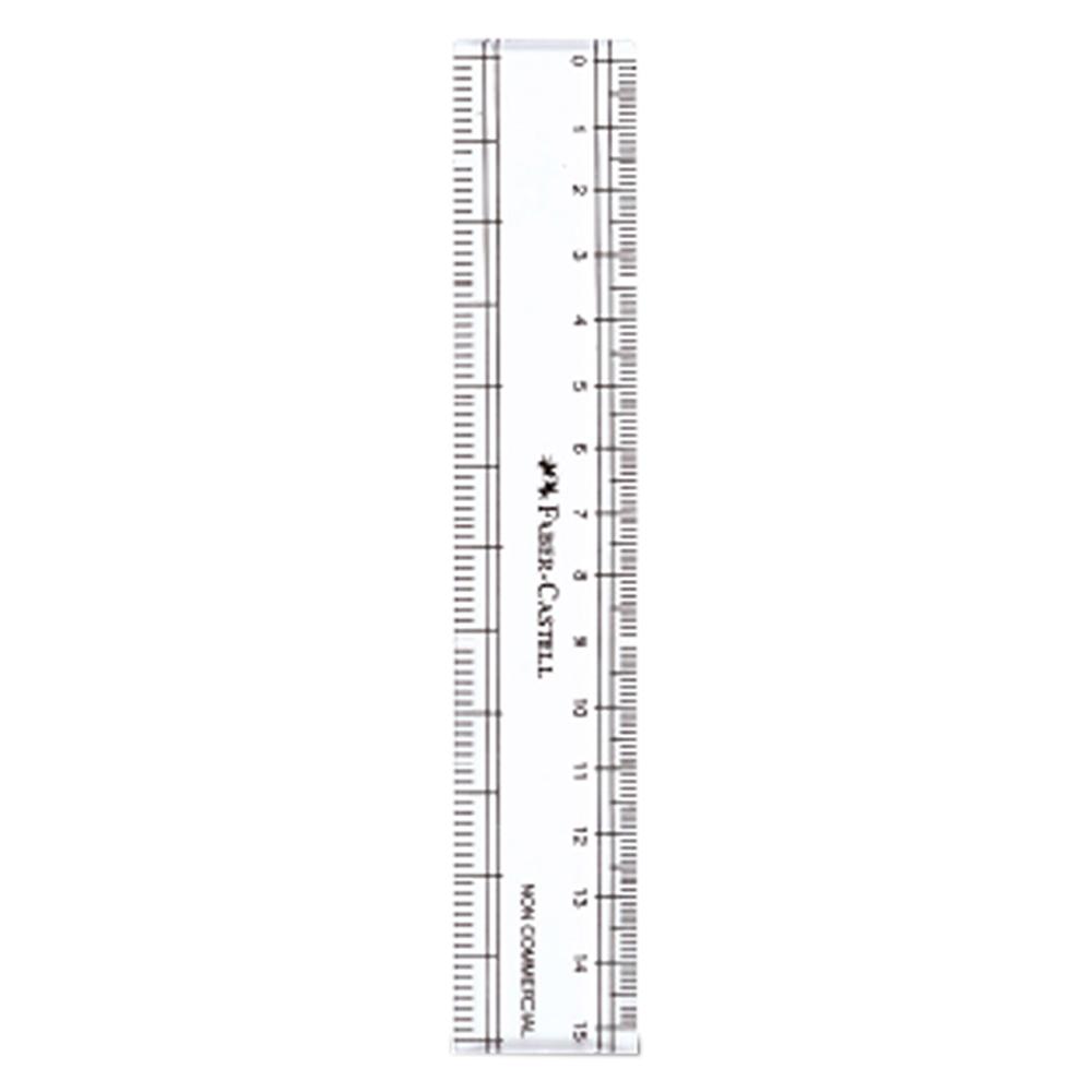 Order Faber-Castell - Plastic Clear Ruler Slim 6" - Clear Now! | Jomla.ae