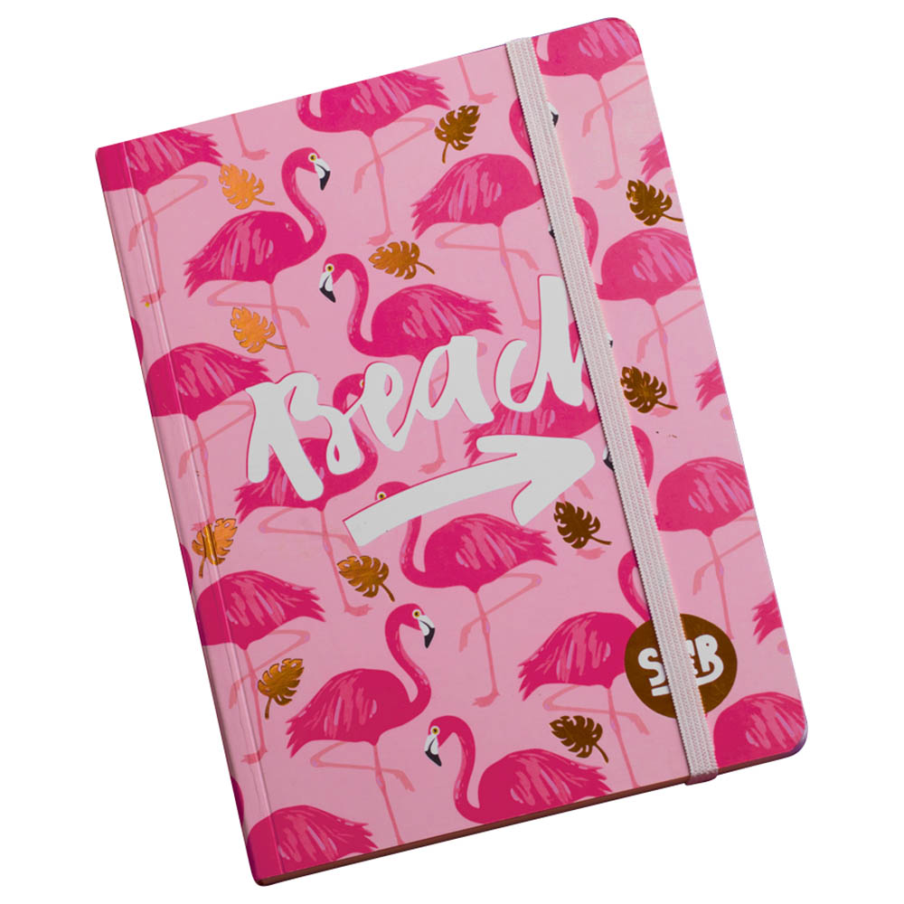 Fairuzy - Flamingo Notebook With Rubber Band A5 Size | Jomla.ae