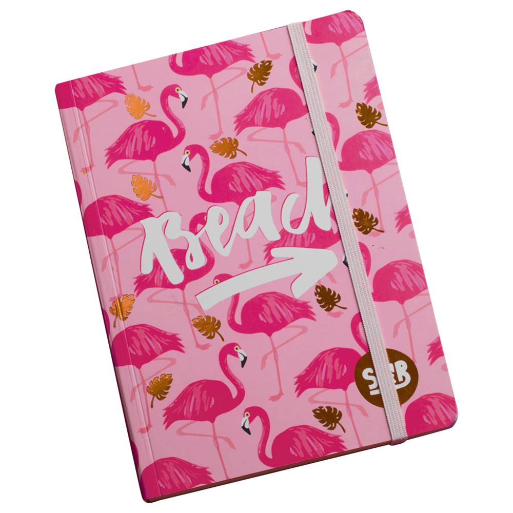 Fairuzy - Flamingo Notebook With Rubber Band A6 Size | Jomla.ae