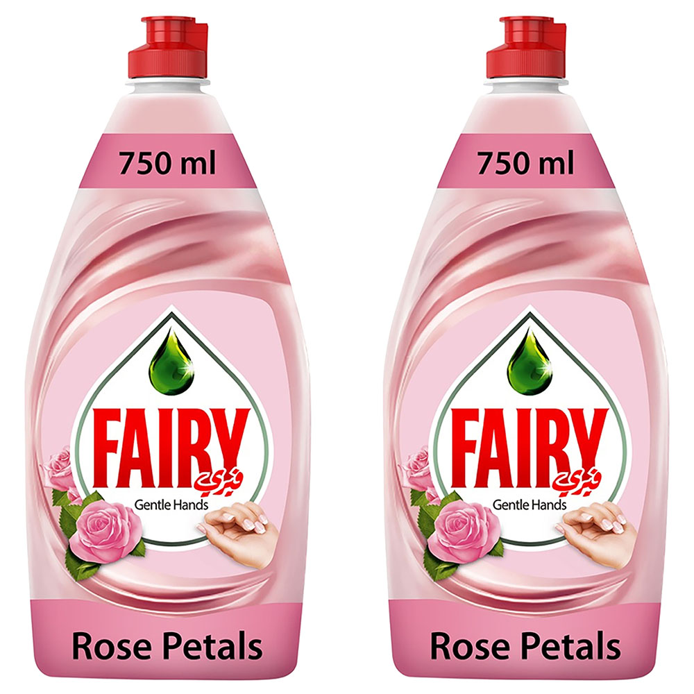 Fairy - Rose Petals Dishwash Liquid 750ml Pack of 2 | Jomla.ae
