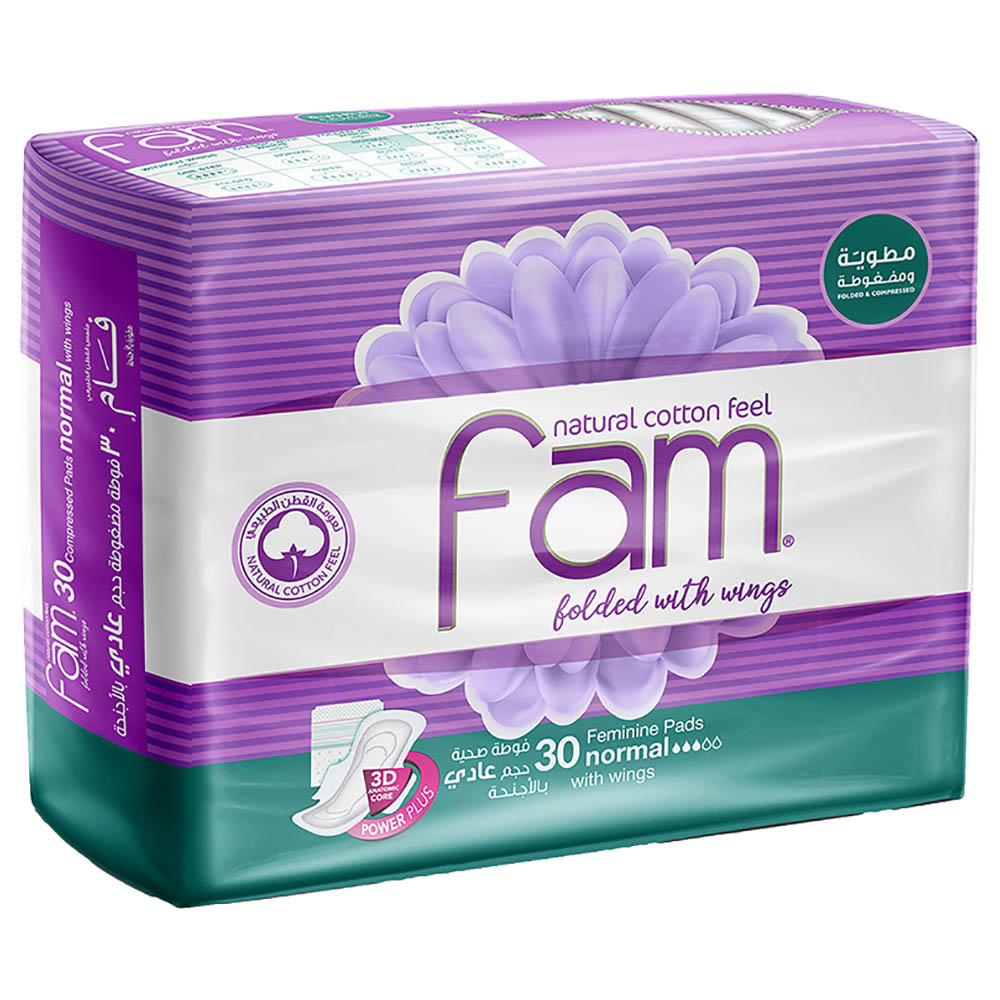 Order Fam Maxi Thick Folded With Wings Normal Sanitary Pads 30pcs Now ...