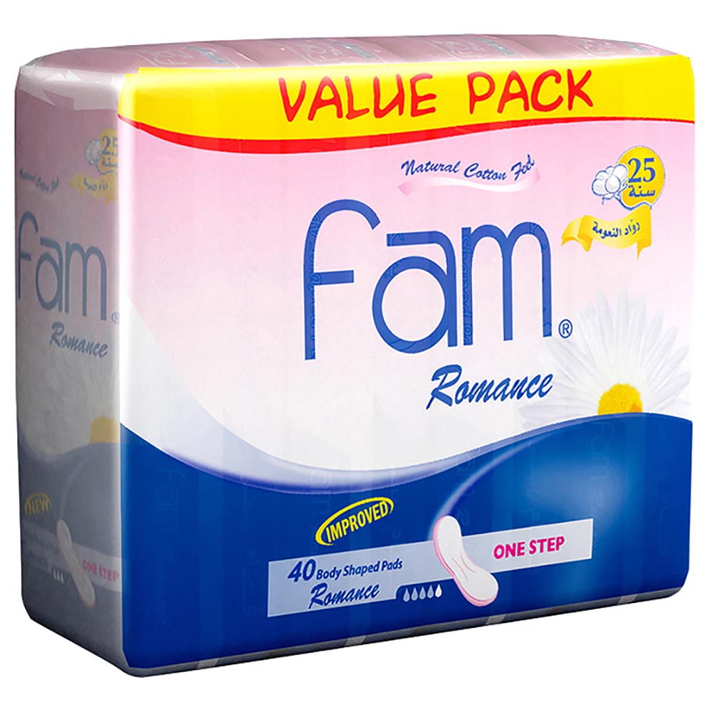 Fam - Romance Maxi Non-Wings Super Sanitary Pads - 40 Pads | Jomla.ae