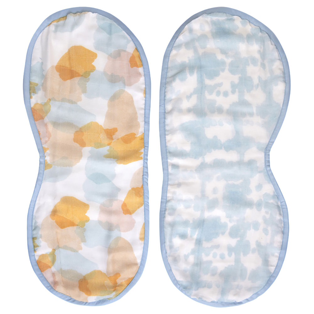 Fancy Fluff - Bamboo Muslin Burp Cloth - Pack of 2 - Shibori | Jomla.ae