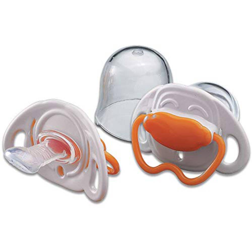 Order Farlin - Anti-Fur Stretchy Pacifier 6M+ Orange Now! | Jomla.ae