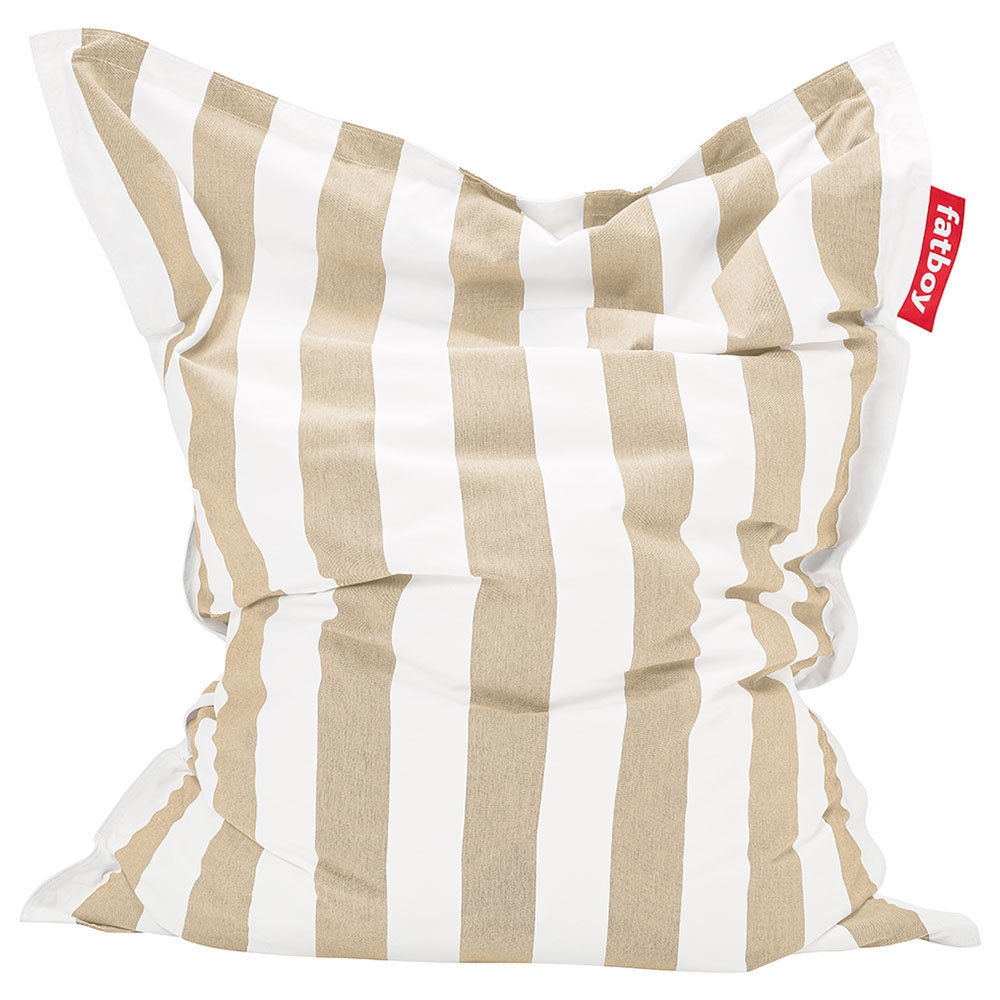 Fatboy - Original Outdoor Striped Bean Bag - Sandy Beige | Jomla.ae