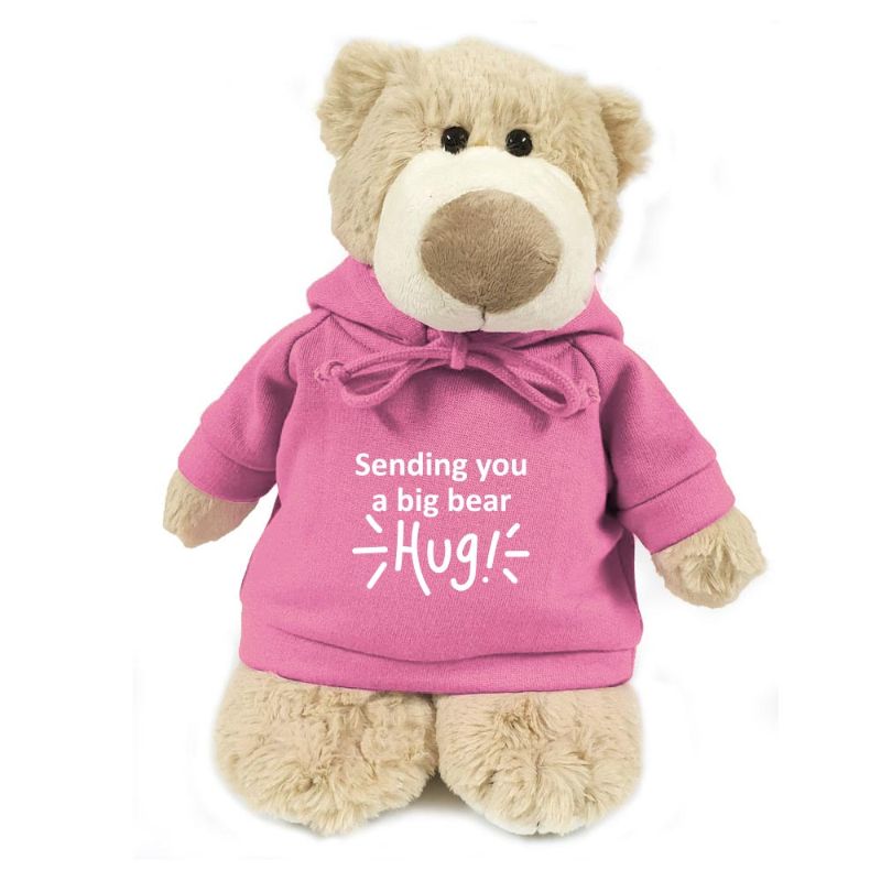 Order Fay Lawson - Bear in Sending You A Big Bear Hug Print Pink Hoodie 28cm Now! | Jomla.ae