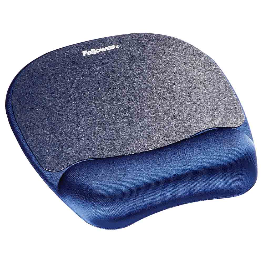 Fellowes - Memory Foam Wrist Support W/ Mouse Pad - Blue | Jomla.ae