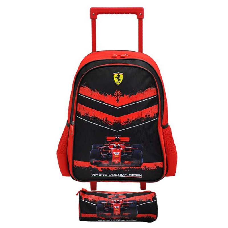 Order Ferrari Merchandise - Trolley Bag 16" & Pencil Case Now! | Jomla.ae