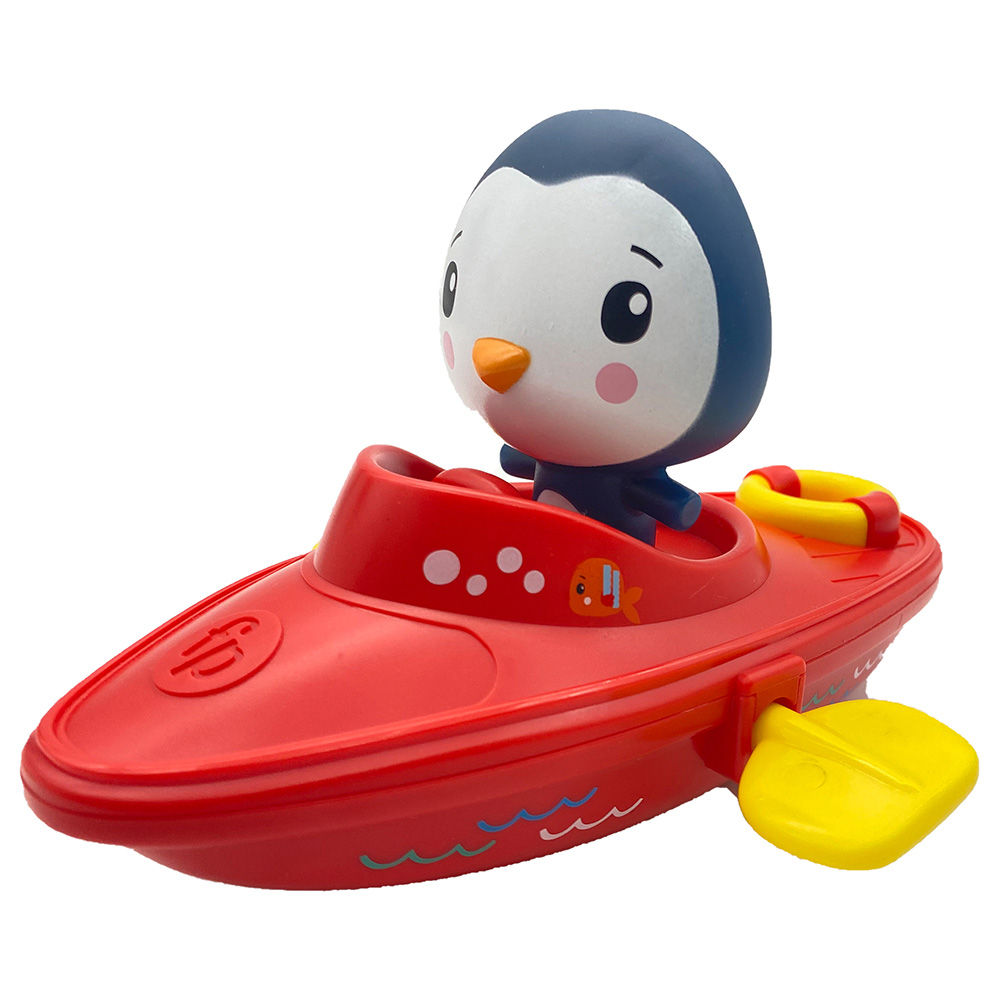 Fisher Price - Wind Up Boat w/ Figure Animal - Penguin | Jomla.ae