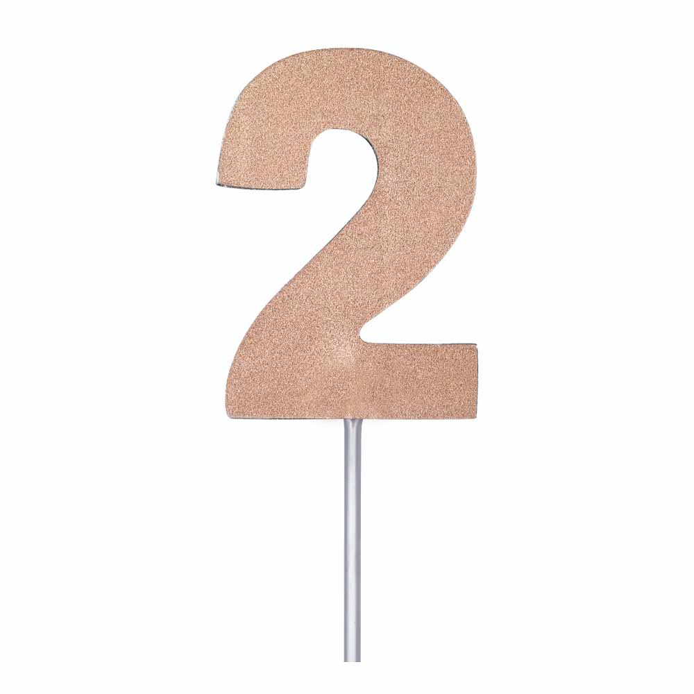 Order Forum Novelties - Diamond Number 2 Cake Topper - Rose Gold Now ...
