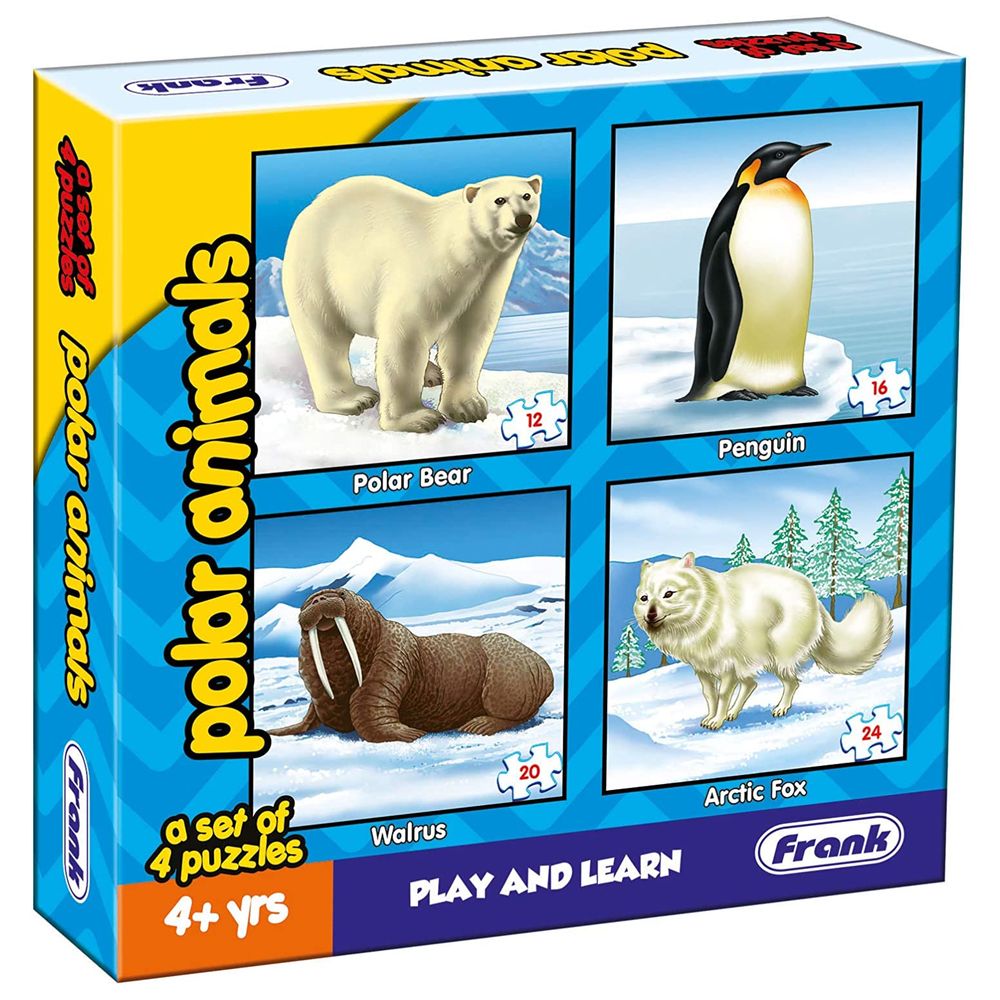 Order Frank - Polar Animals Pack of 4 Puzzles - 72pcs Now! | Jomla.ae