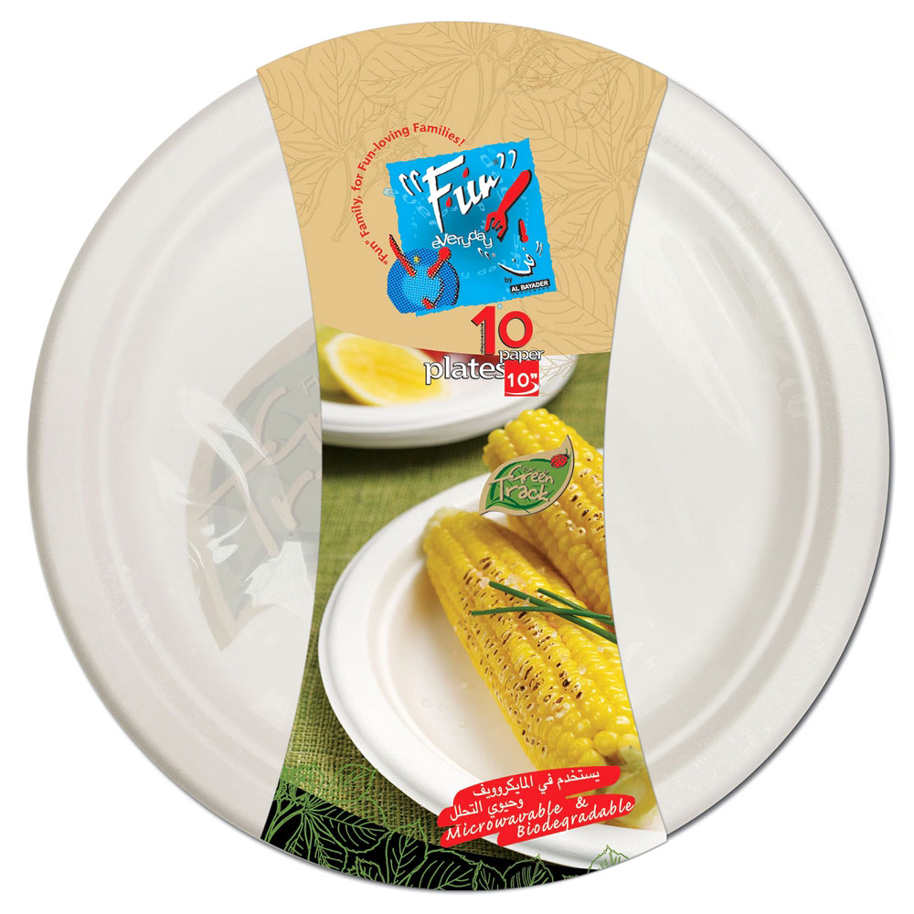 Order Fun - Everyday Biodegradable Moulded Fibre Plate 10 Inch Pack Of ...