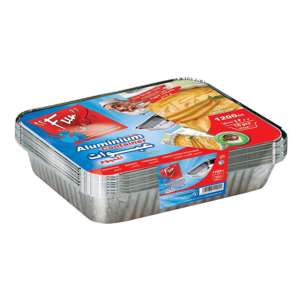 Order Fun - Indispensable Aluminium Containers With Lids 1200 cc Pack ...
