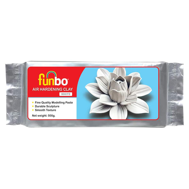 Order Funbo - Air Hardening Clay 500g - White Now! | Jomla.ae