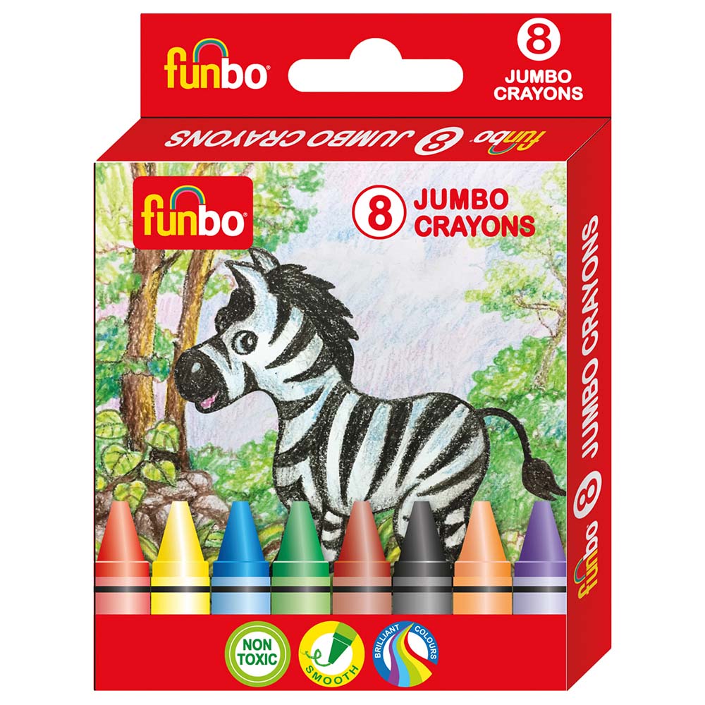 Order Funbo - Pack of 8 Jumbo Crayons Colours Now! | Jomla.ae