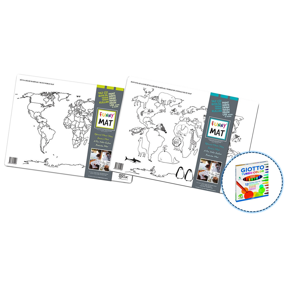 Order Funny Mat - Map Kit - White Now! | Jomla.ae