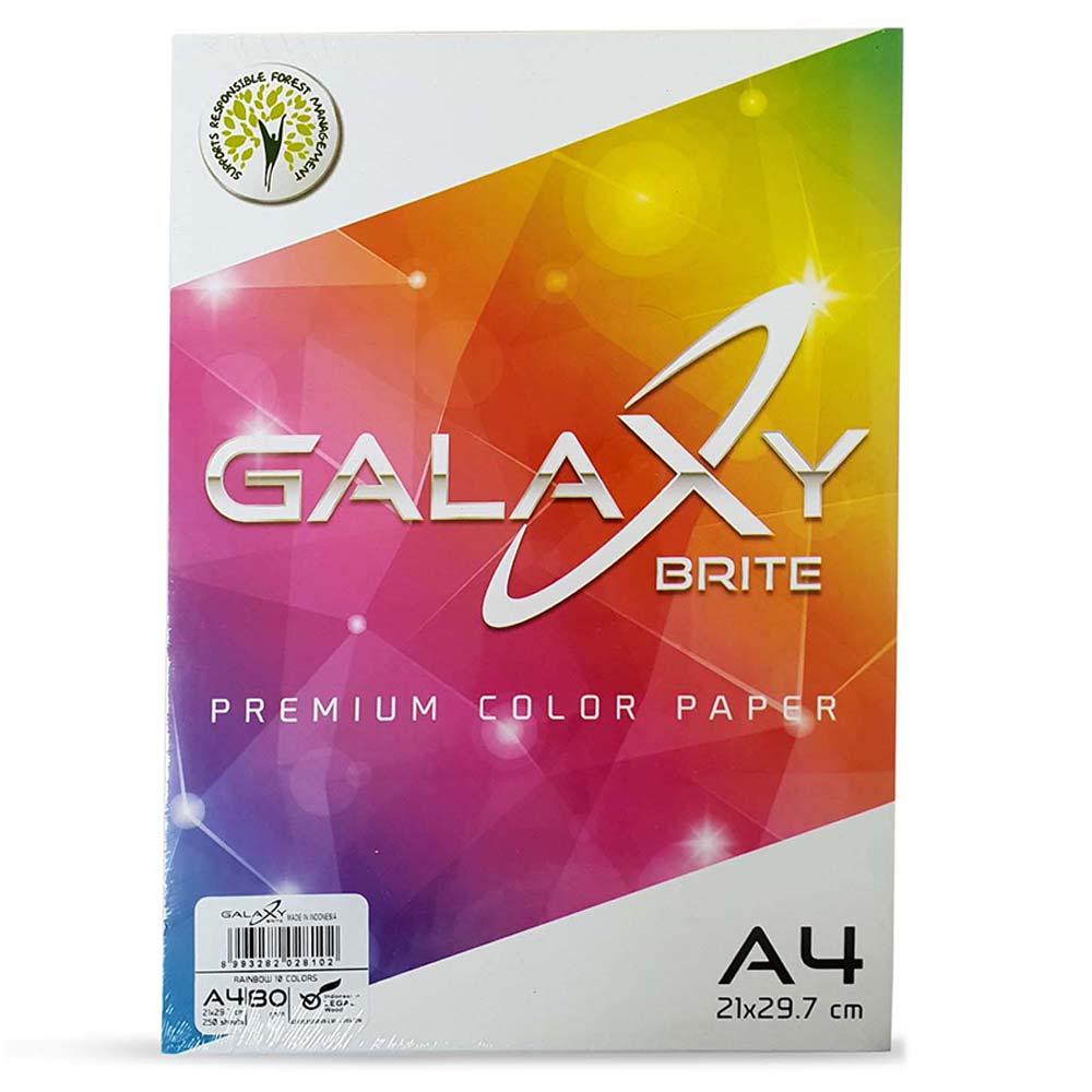 Order Galaxy - Assorted Color Copy Paper A4 80Gsm - 250 Sheets Now ...