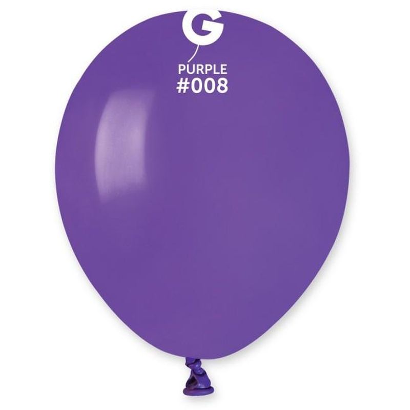 Gemar - 5in Round Purple Latex Balloon | Jomla.ae