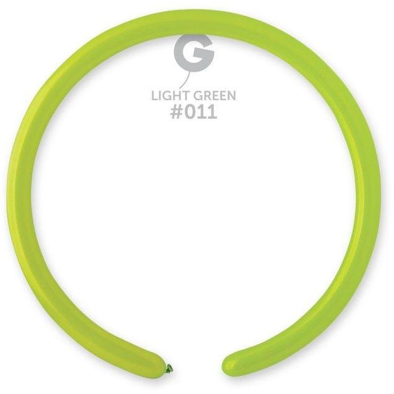 Gemar Light Green Color Latex Modeling Balloon 100pcs | Jomla.ae
