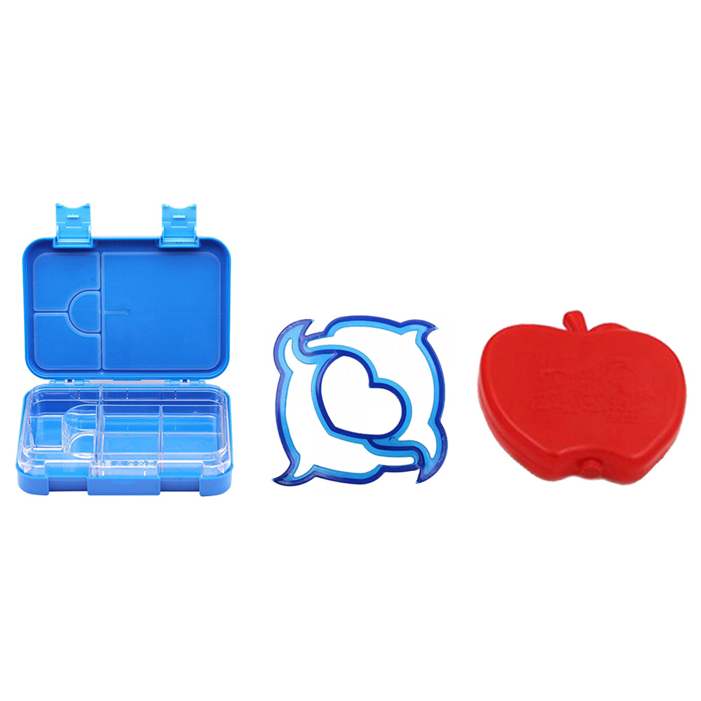 GenioWorld Lunch Box + Ice pack + Dolphin Sandwich Cutter | Jomla.ae