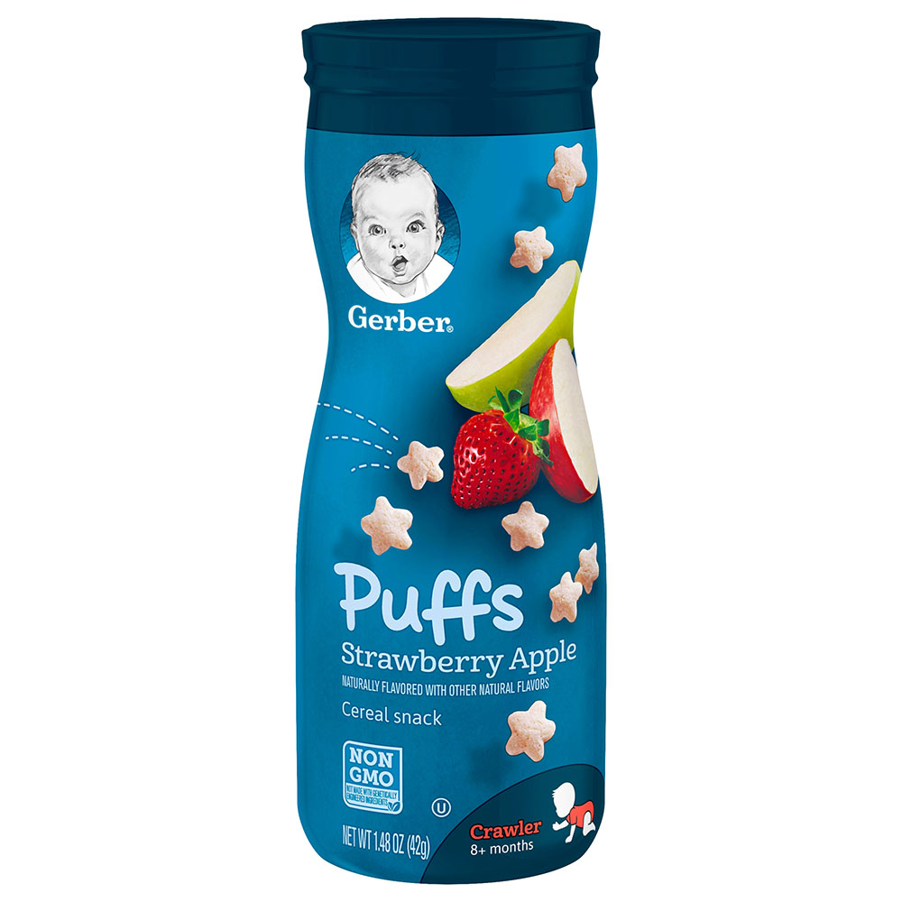 Order Gerber - Puffs Strawberry Apple 42g Now! | Jomla.ae