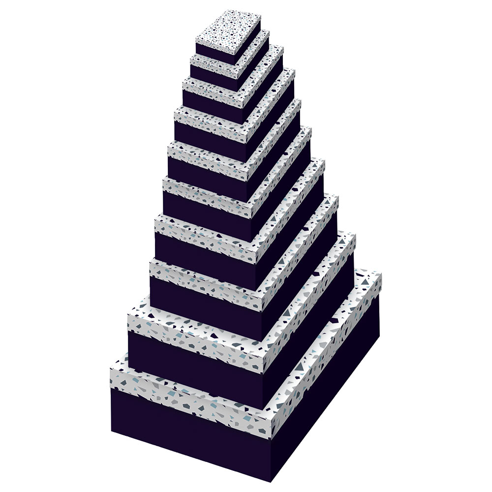 Giftmaker - Terrazo Blush Nested Boxes - Size 5 | Jomla.ae Giftmaker - Terrazo Blush Nested Boxes - Size 5 | Jomla.ae
