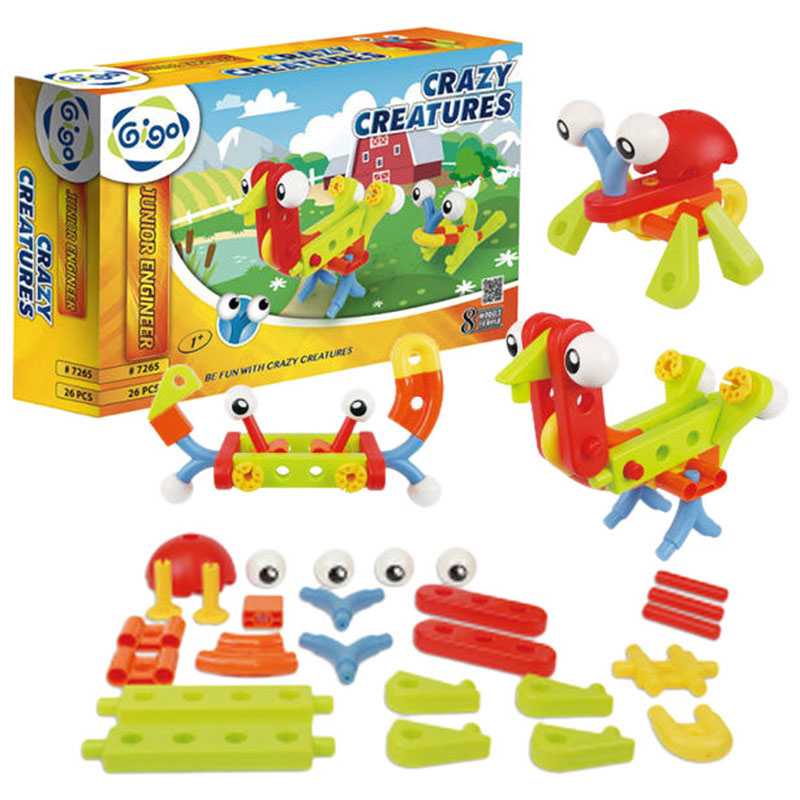 Gigo - Junior Engineer Crazy Creatures Set of 26 | Jomla.ae