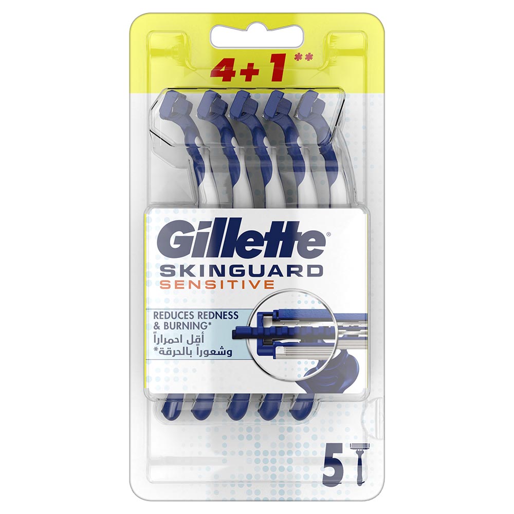 Order Gillette - SkinGuard Sensitive Disposable Razor 5pcs Now! | Jomla.ae