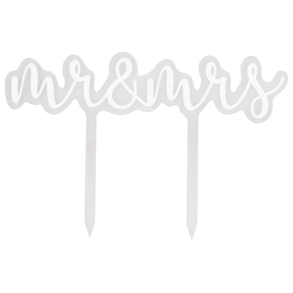 Ginger Ray - Acrylic Mr & Mrs Cake Topper | Jomla.ae