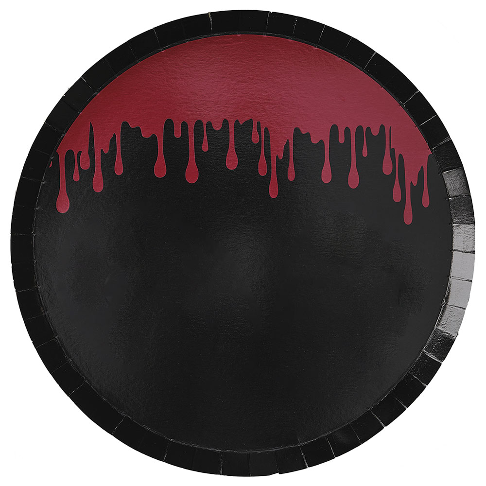 Ginger Ray - Blood Drip Plates - 8pcs | Jomla.ae