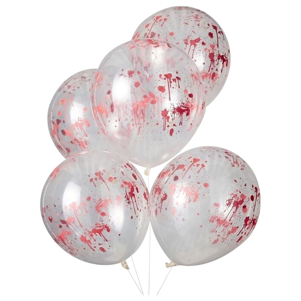 Ginger Ray - Blood Print Balloons - Clear | Jomla.ae