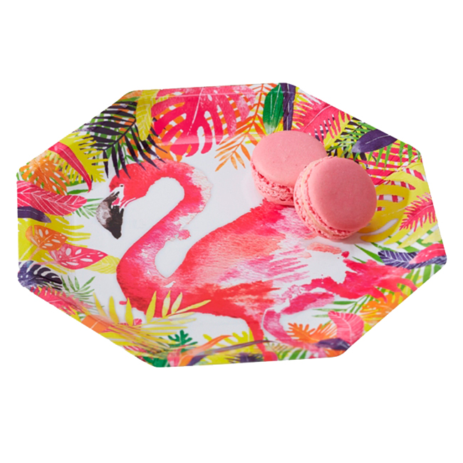 Ginger Ray - Flamingo Fun Paper Plates | Jomla.ae
