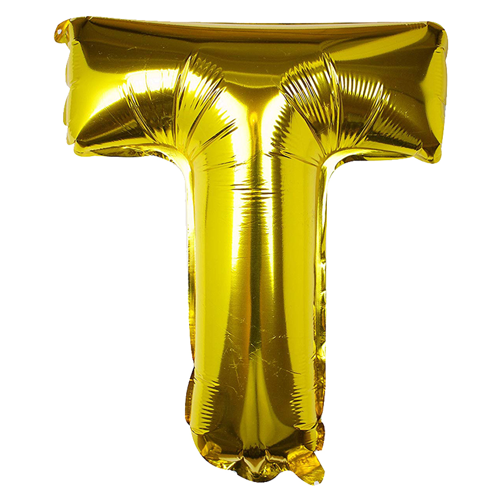 Order Ginger Ray - Gold Foil Letter T Balloon Pick & Mix Now! | Jomla.ae