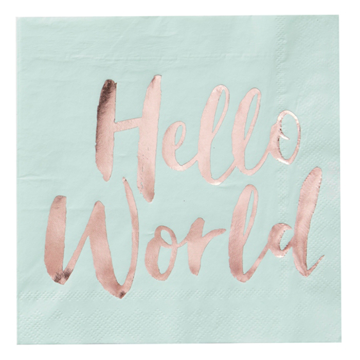 Ginger Ray - Hello World - Paper Napkins | Jomla.ae