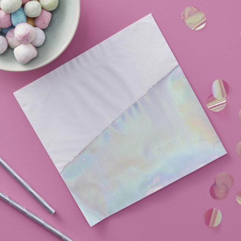 Order Ginger Ray Iridescent Party Paper Napkin Iridescent 16pcs Now ...
