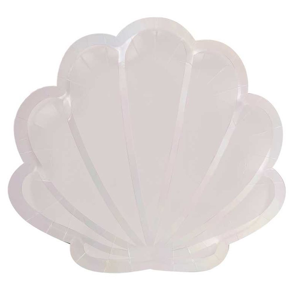 Ginger Ray - Iridescent & Pink Mermaid Shell Shaped Plates | Jomla.ae